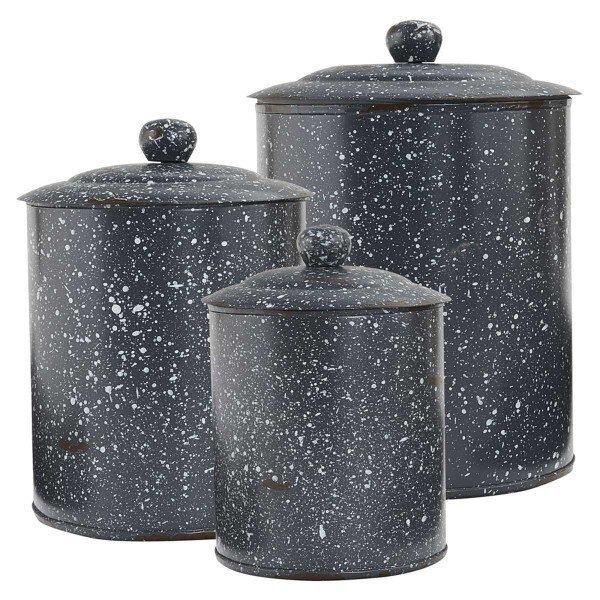 Granite Enamelware Canisters Set - Gray | Park Designs