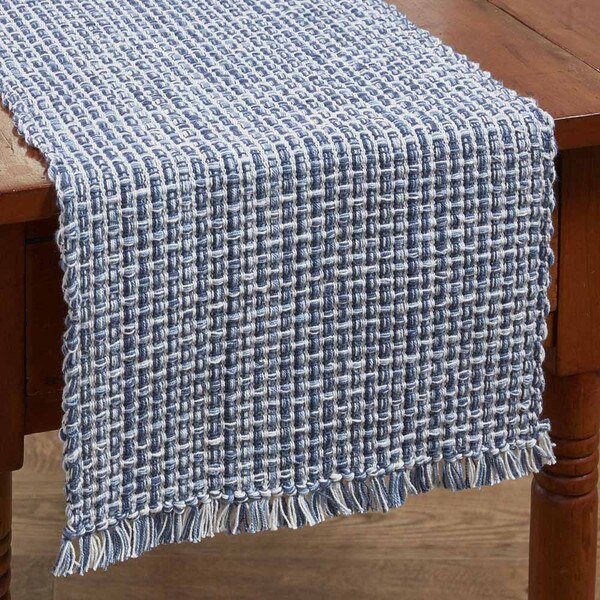 Tweed Table Runner - 54"L - Denim | Park Designs