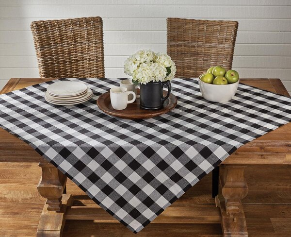 Wicklow Check Tablecloth - Black & Cream | Park Designs