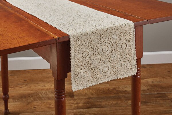 Lace Table Runner - 54"L - Cream | Park Designs
