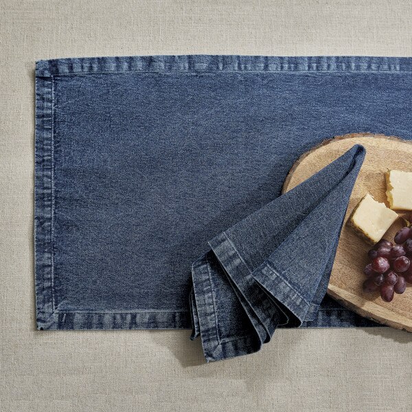 Denim Table Runner - 72"L | Split-P