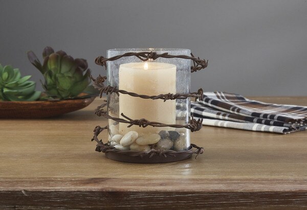 Barbed Wire Pillar Candle Holder | Park Designs