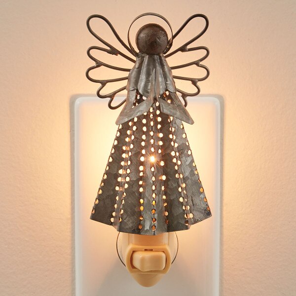 Galvanized Angel Night Light | Park Designs