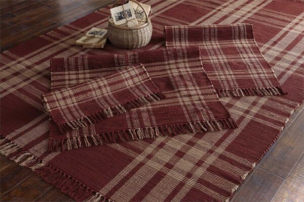 Sturbridge Rag Rug - 24" X 42" - Wine | Park Designs