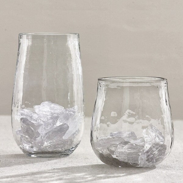 Textured Short Beverage Glass