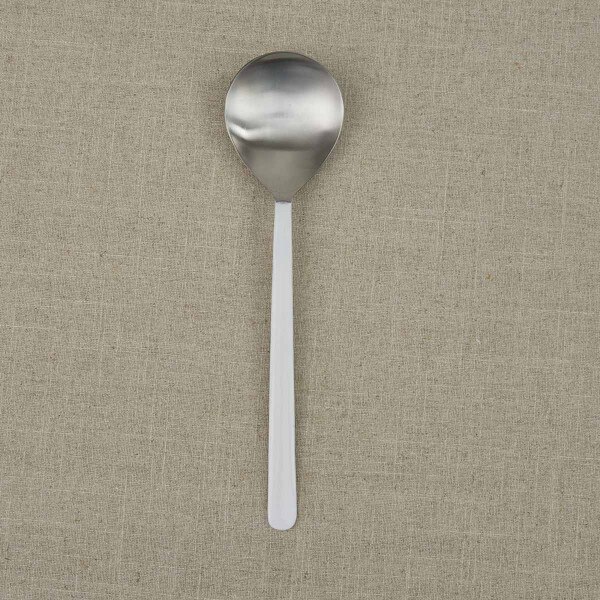 White Handle Serving Spoon | Split-P