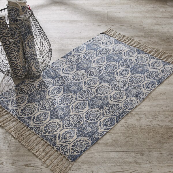 Mosaic Tile Printed Rug 2'X3' | Split-P