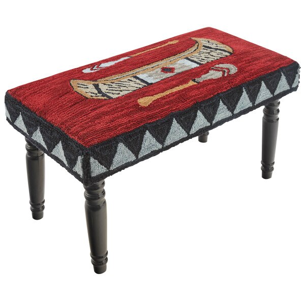 Wilderness Canoe Hooked Bench | Park Designs