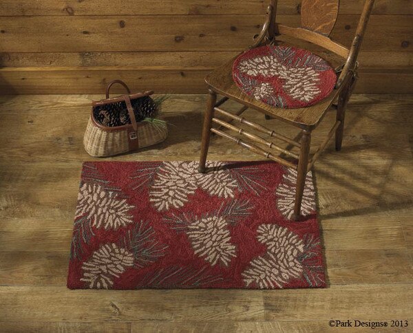 Pinecone Hooked Rug | Park Designs