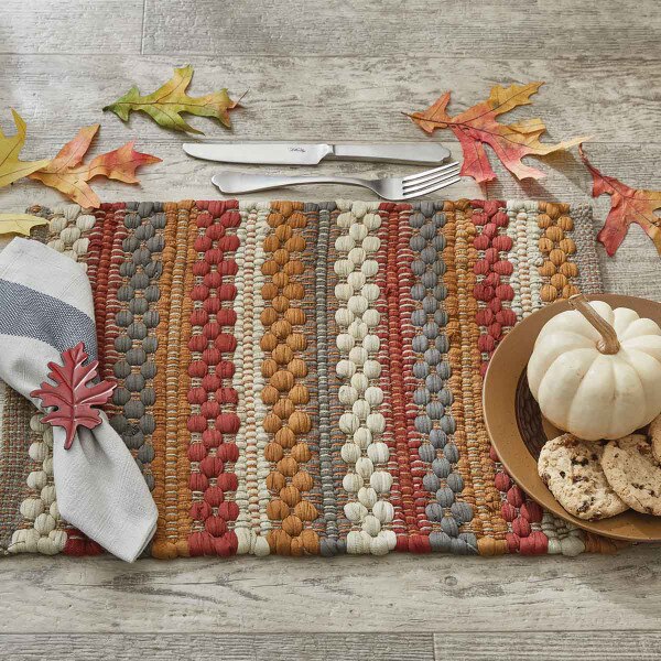 Gathered Pumpkin Chindi Placemat | Park Designs
