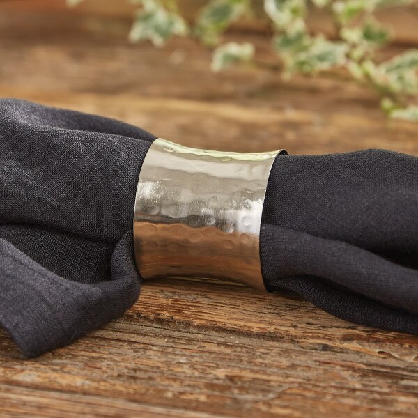 Hammered Silver Cuff Napkin Ring | Split-P