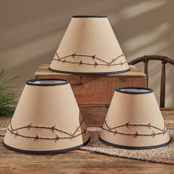 Barbed Wire Embroidered Lampshade 12" | Park Designs