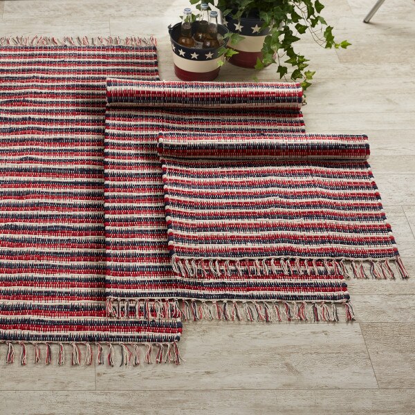 Stars And Stripes Rag Rug 3' x 5' | Park Designs